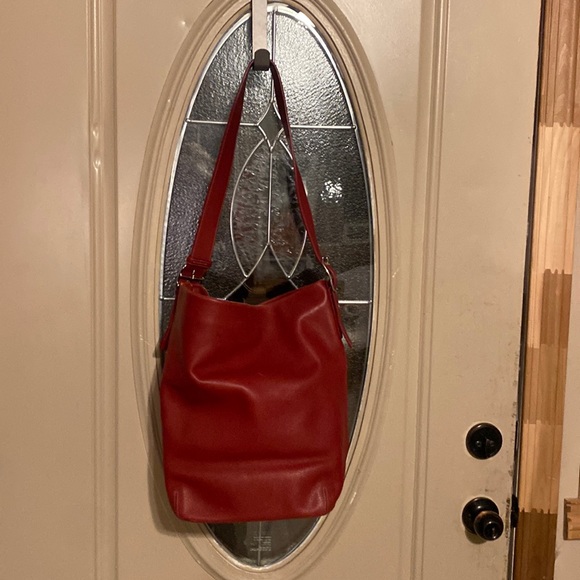 Bags | Coach 9151 Legacy Vintage Red Leather Bucket Hobo ...